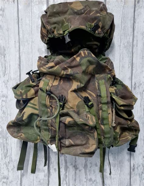 Large Ex Army Rucksack Hiking Bag Cw Frame Short Convoluted Back Dpm