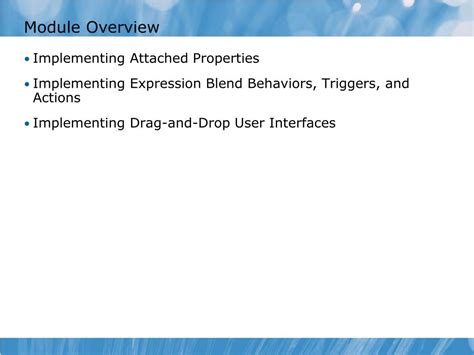 Ppt Module 12 Attached Properties And Behaviors In Wpf Powerpoint