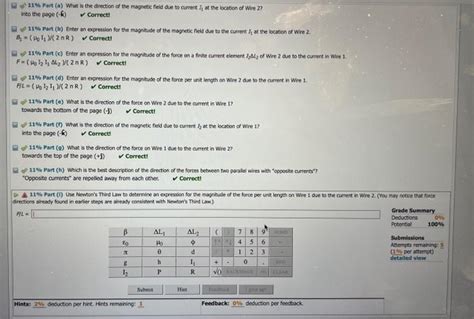 Solved 17 Problem 6 Two Parallel Wires Are Separated By Chegg