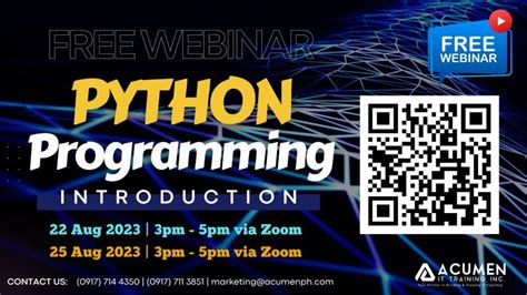 Acumen It Training Inc On Linkedin Pythonwebinar Codingmastery