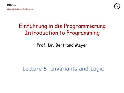 chair of software engineering einführung in die programmierung