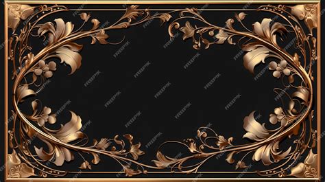 Винтажная золотая рамка Премиум Ai сгенерированное изображение