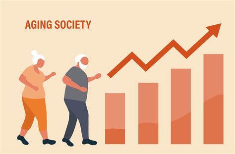 Aging Society Concept World Population Aging Because Of Low Birth