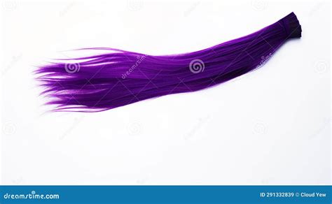 Single Deep Purple Hair Strand On Clean White Stock Illustration