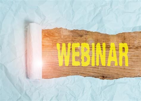 Writing Note Showing Webinar Business Photo Showcasing Defined As