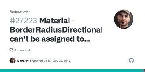 Material Borderradiusdirectional Cant Be Assigned To Parameter Type Borderradius · Issue