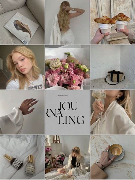 Эстетичная лента Инстаграм Визуал Дизайны блогов Корпоративные снимки Модные макеты