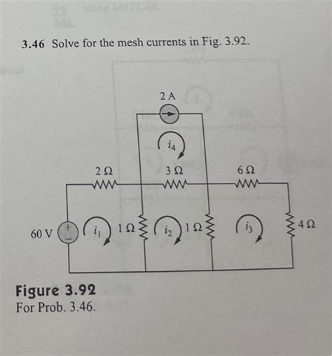 Solved Solve For The Mesh Currents In Fig Figure Chegg