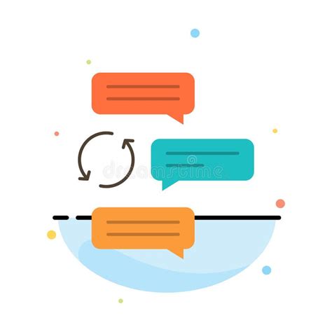 Chat Chatting Conversation Dialogue Auto Robot Abstract Flat Color Icon Template Stock