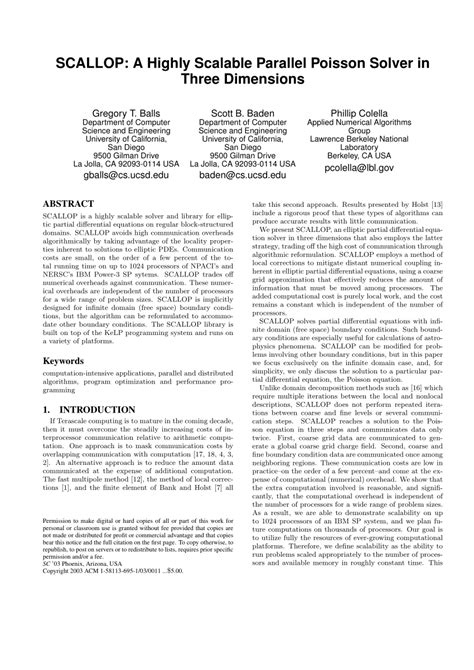 Pdf Scallop A Highly Scalable Parallel Poisson Solver In Three Dimensions