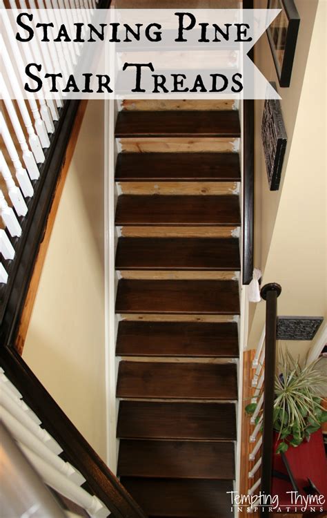 How To Stain Pine Stairs Pine Stair Treads Staining Stairs Stairs