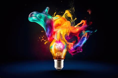 Premium Ai Image Innovation Unleashed A Colorful Burst Of Ideas