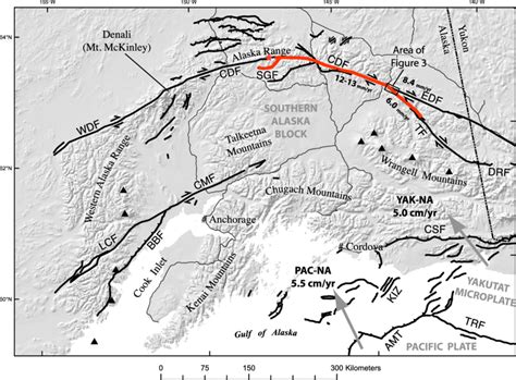 Southern Alaska Neotectonic Map Showing Fault Traces Active In Neogene
