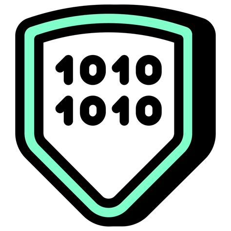 Binary Data Protection System Shield Icon Download On Iconfinder
