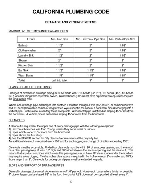 California Plumbing Code Pdf Plumbing Pipe Fluid Conveyance
