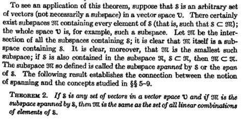 Linear Algebra If A Subset S Of A Vector Space V Is A Subspace Of V Then Is Langle S
