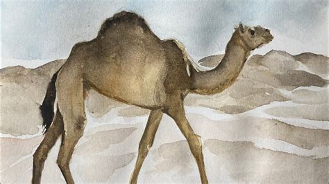 사막을 걷는 말 낙타 그리기 Youtube