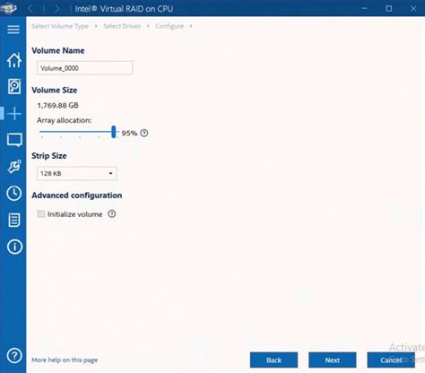 intel® virtual raid on cpu intel® vroc raid volume creation using