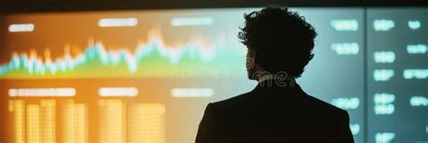 Businessman Analyzing Big Data Projected On Multiple Screens Stock Image Image Of Business