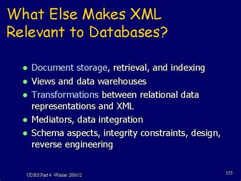 Universal Database Systems Part 4 Databases And Xml