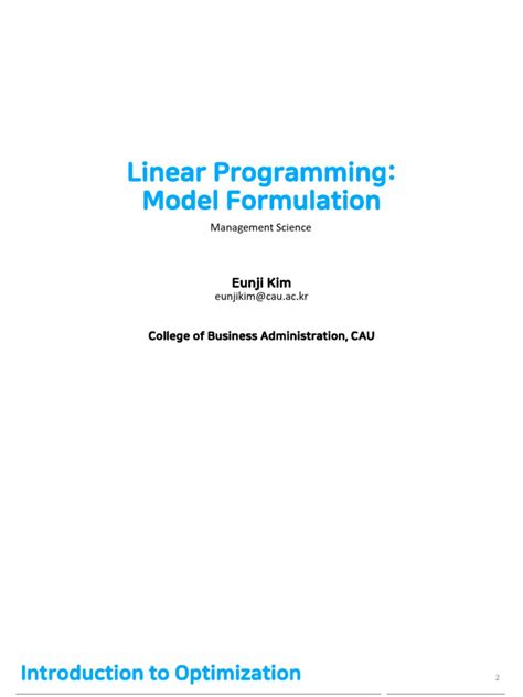 Ms 03 1 Lp Formulation Pdf Mathematical Optimization Linear Programming