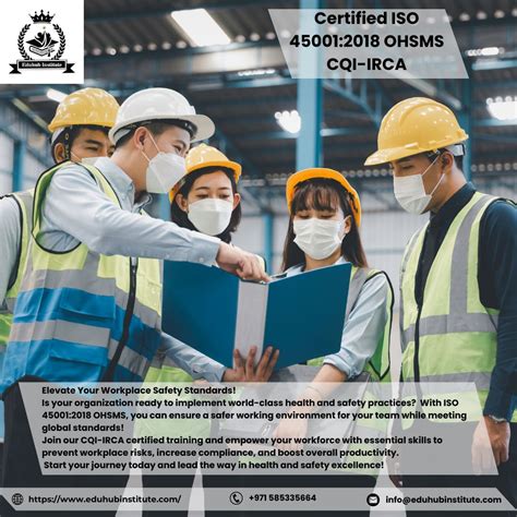 Eduhub Institute On Linkedin Iso45001 Cqiirca Healthandsafety Riskmanagement