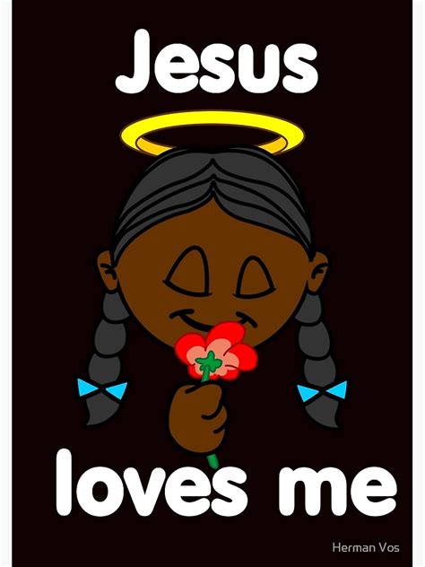 Black Girl Angel With Jesus Love Me Poster By Hermannes Redbubble