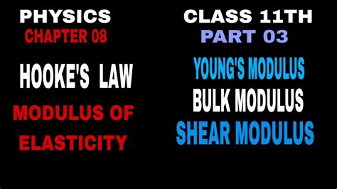 Types Of Modulus Of Elasticity Class 11 At Philip Ayala Blog