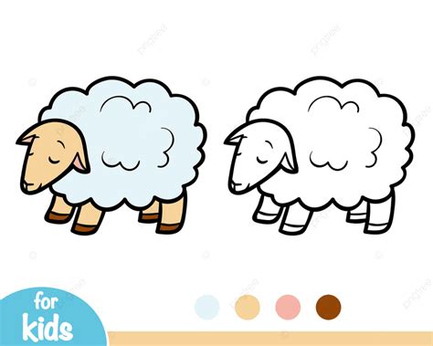 아이들을 위한 색칠하기 책 외딴 양고기 착색 Png 일러스트 및 벡터 에 대한 무료 다운로드 Pngtree