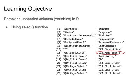 Removing Unneeded Variables From Your Data In R Youtube