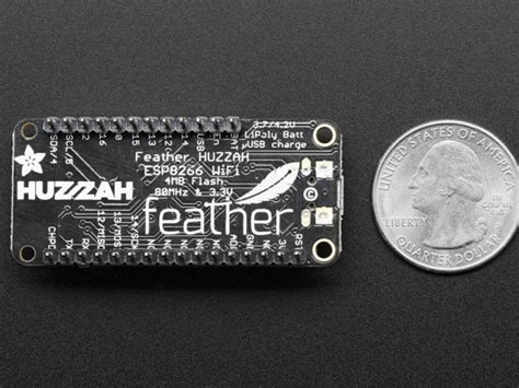 assembled adafruit feather huzzah with esp8266 wifi with headers kiwi