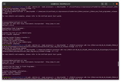 Processor Sdk J S Flashing Ospi With Uniflash Failed Processors