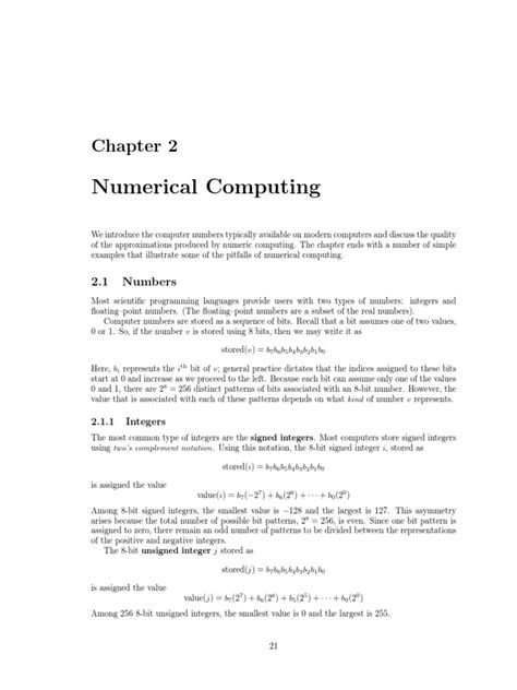 Numerical Computing 21 Numbers Pdf Series Mathematics Integer