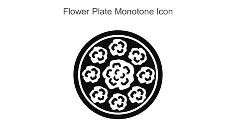 Flower Plate Monotone Icon In Powerpoint Pptx Png And Editable Eps Format PPT Sample