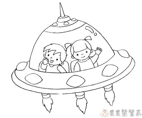 宇宙飞碟图片 儿童画 儿童画宇宙飞船图片 伤感说说吧