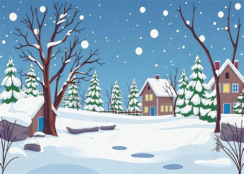 Winter Cartoon Background Design Winter Winter Cartoon Image Winter