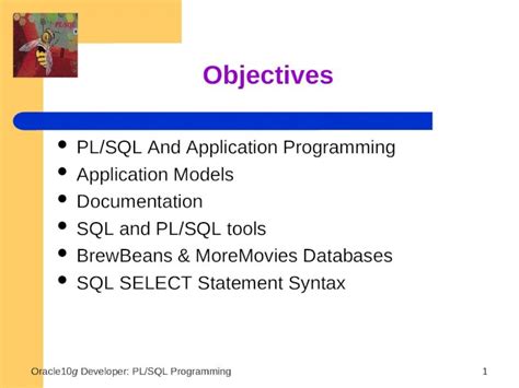 PPT Oracle G Developer PL SQL Programming Objectives PL SQL And Application Programming