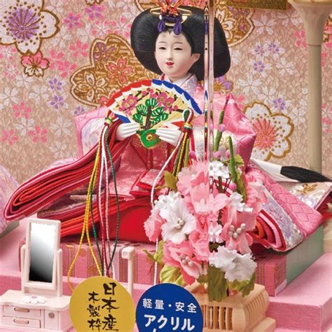 雛人形 ケース飾り 真琴 小三五 親王飾り 幅49cm 六角w アクリルケース オークぼかし F4 4 ひな人形のあすか 通販 Yahoo ショッピング