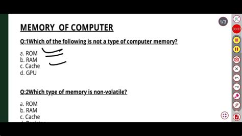 Computer Memorytypes Of Memory In Computer🖥️💻 Youtubevideo Youtube