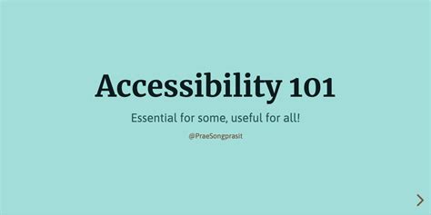 Digital Accessibility By Prae Songprasit