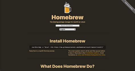 Macos Homebrew Web