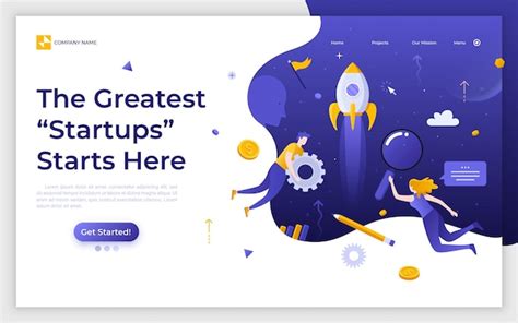 시작 방문 페이지 무료 벡터