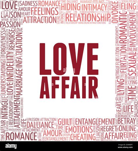 Love Affair Vector Illustration Word Cloud Isolated On A White Background Stock Vector Image