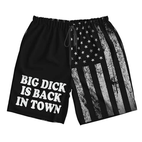 Big Dick Is Back In Town Swim Shorts With Liner Quick Dry Want It All