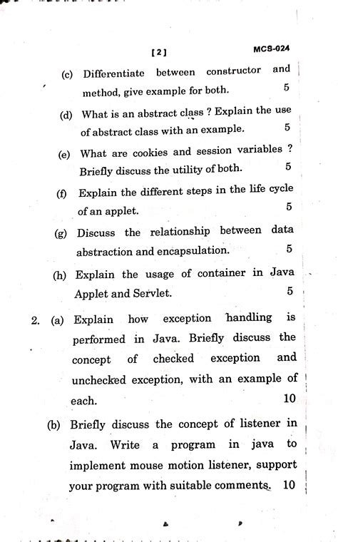 mcs024 object oriented technologies and java programming june 2023 paper solution