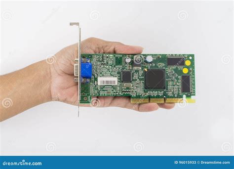 Hand Holding Ic Chip Stock Image Image Of Chip Computer 96015933
