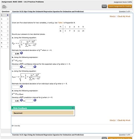 Solved Assignment Busi 2305 146 Practice Problems Assignment Score