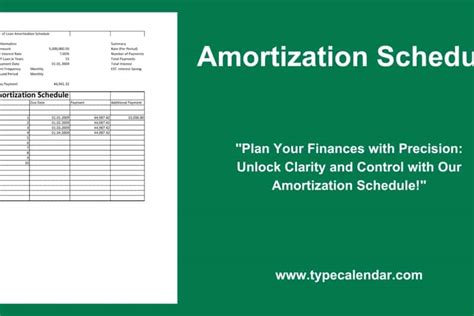 Amortization Schedule Free Printable Ncejomunicipaldechinu