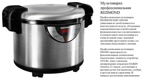 Мультиварка профессиональная REDMOND RMC-SM1000 - YouTube