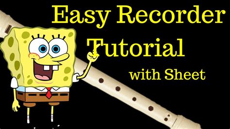 Spongebob Squarepants Theme Song Easy Recorder Tutorial Youtube